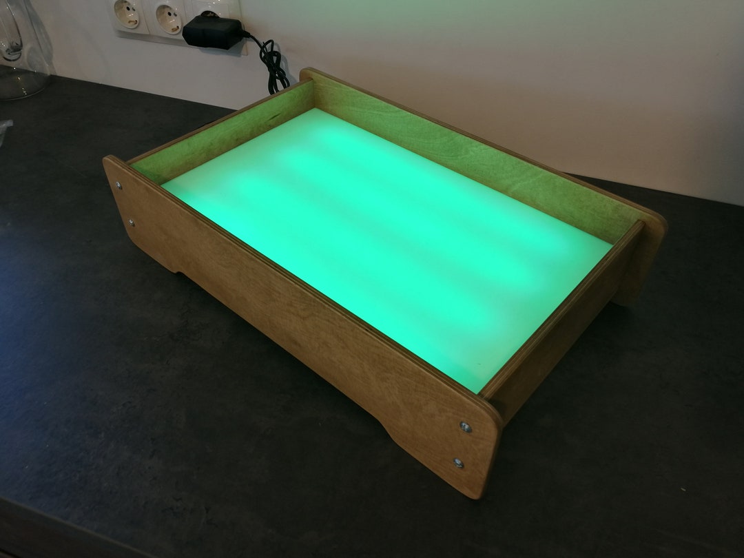 PERSONALIZED Medium Light Table for Sand Drawing. Montessori, Sensory ...