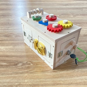 Busy Box, Toy House, Lock Box, Sensory, Activity, Busyboard, Wooden Toy ...