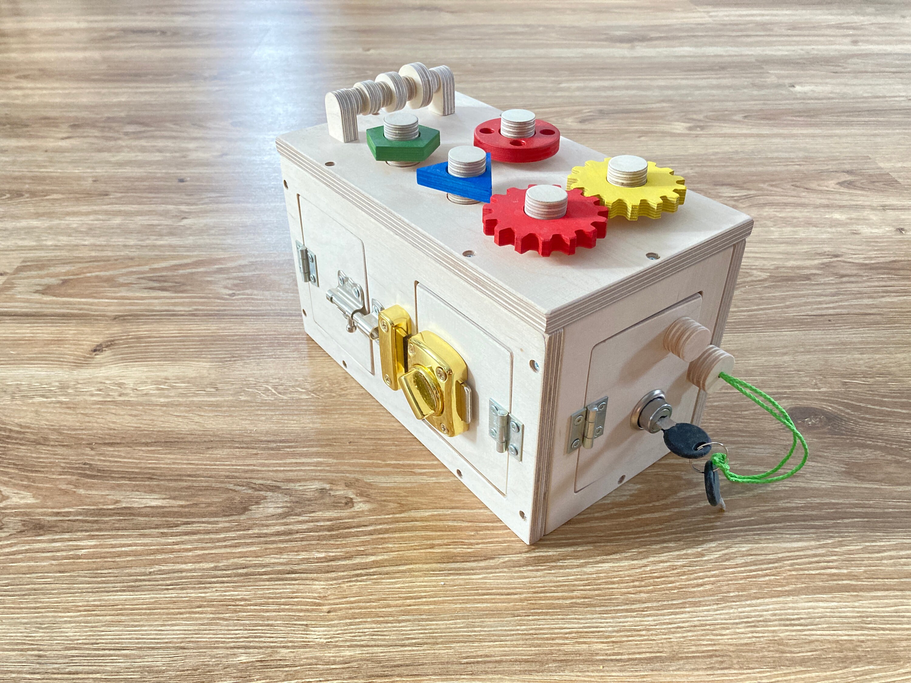 Busy Box Toy House Lock Box Sensory Activity Busyboard | Etsy