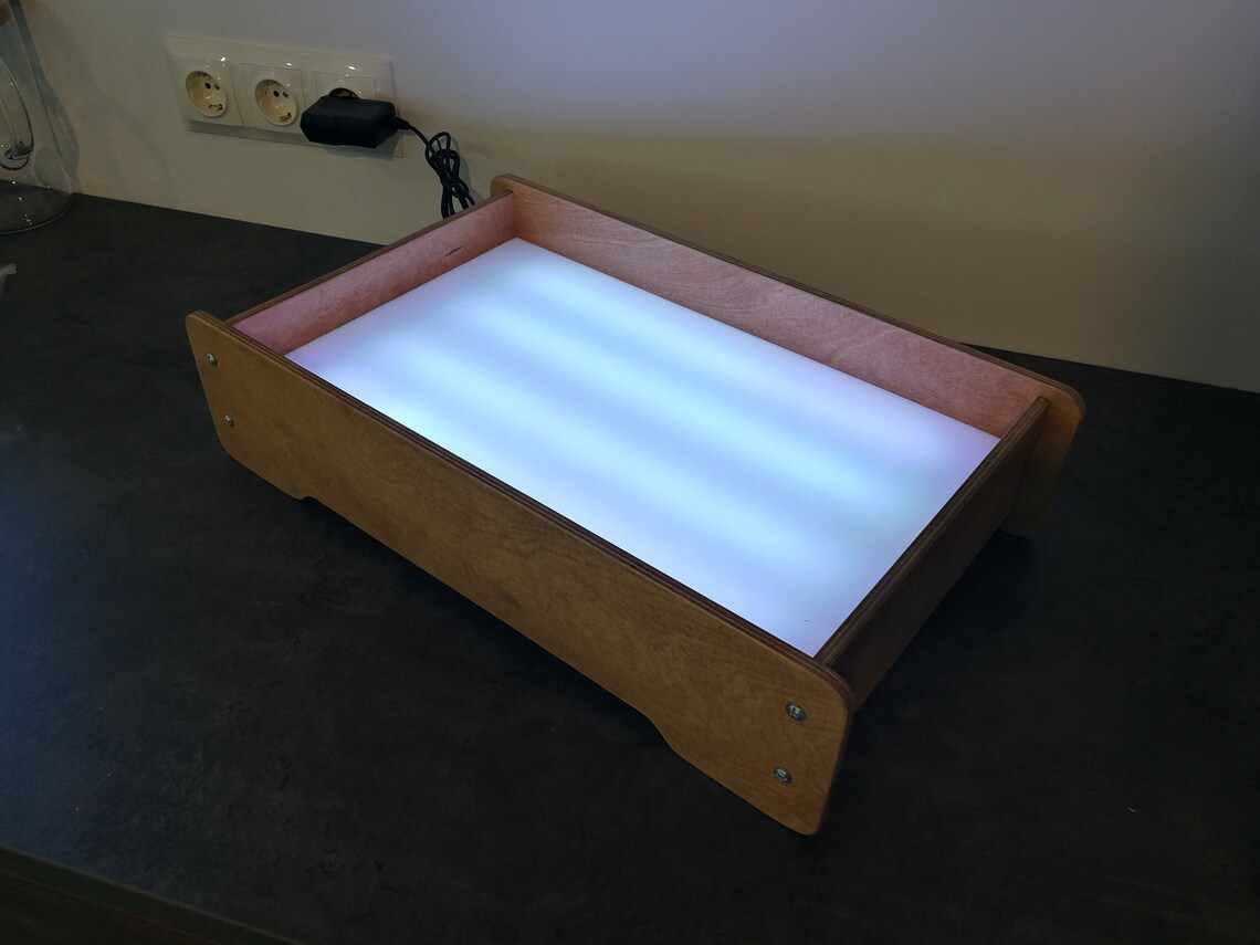 Medium Light Table for Sand Drawing. Montessori Sensory Play - Etsy