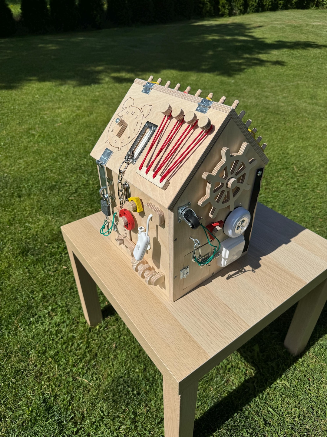 Personalized MONTESSORI LED BUSYBOARD for Toddlers - Wooden Baby ...