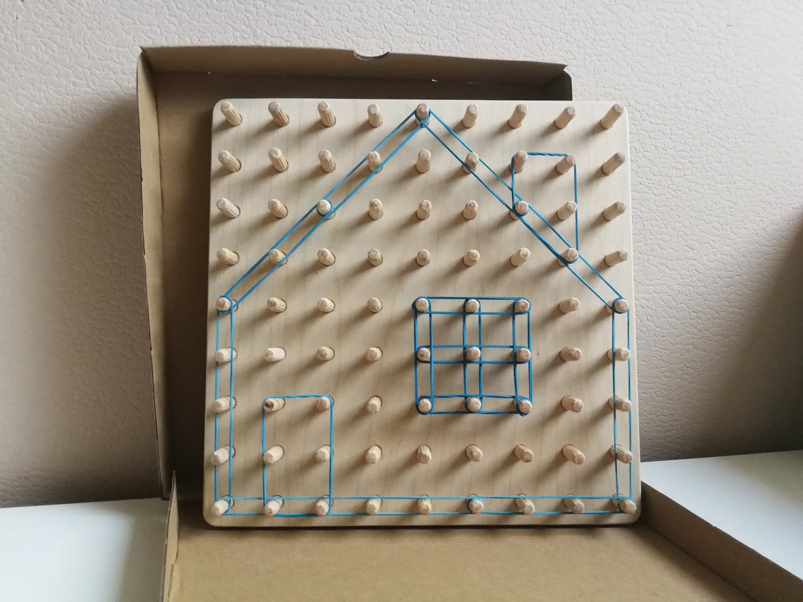 Wooden Geoboard Graphing Board Learning Toy Pin Board - Etsy