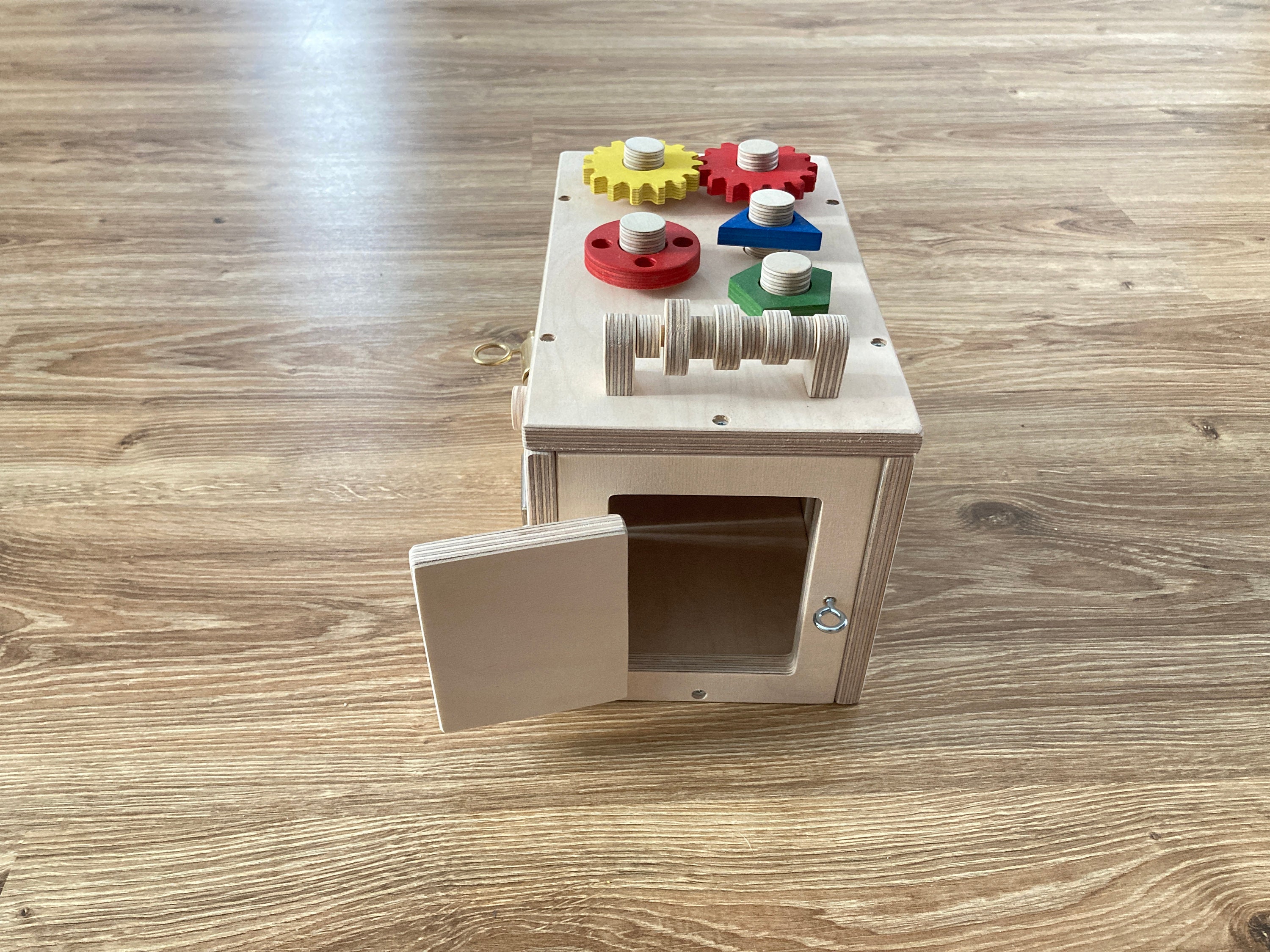 Busy Box Toy House Lock Box Sensory Activity Busyboard | Etsy