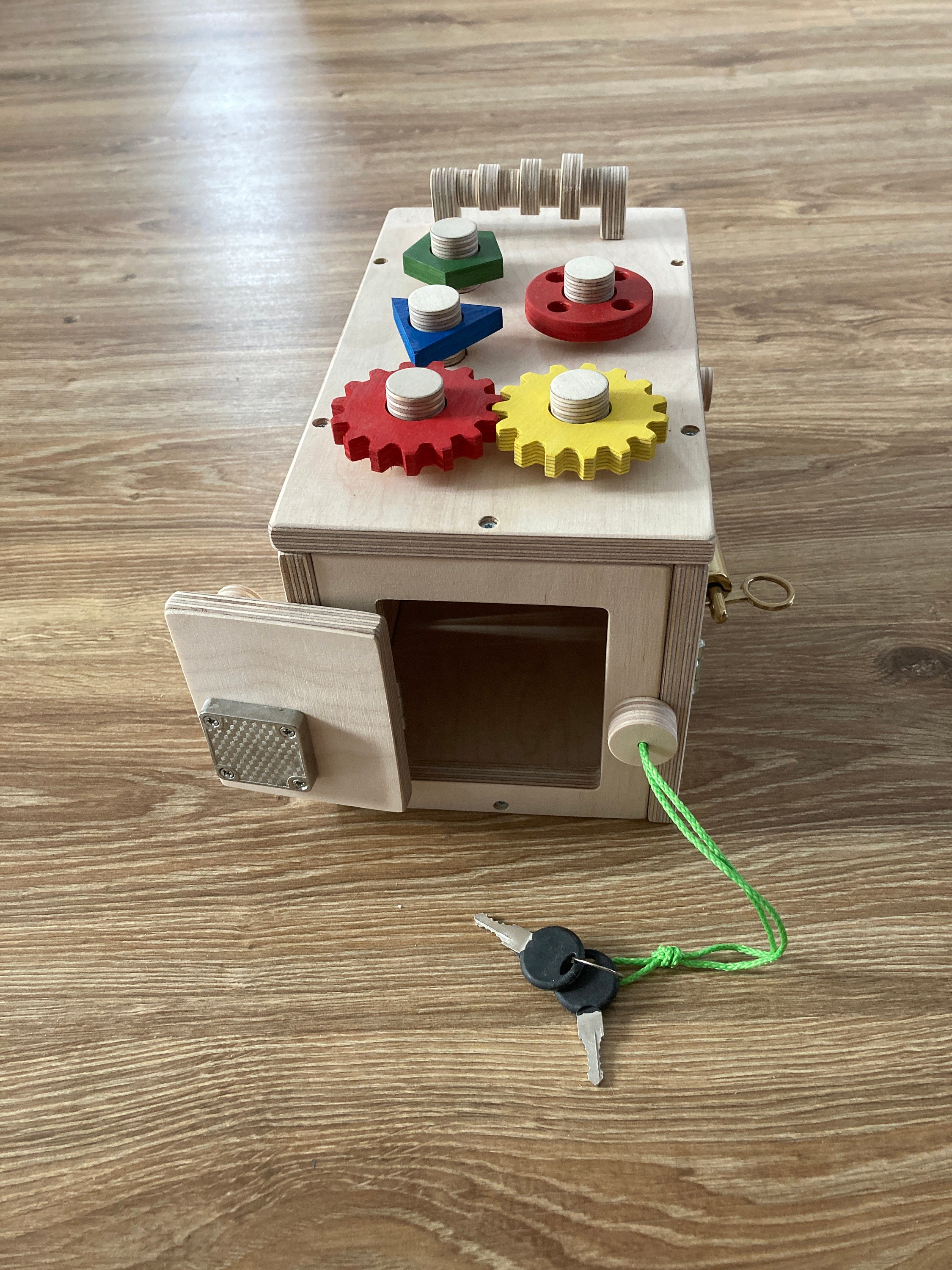 Busy Box Toy House Lock Box Sensory Activity Busyboard | Etsy