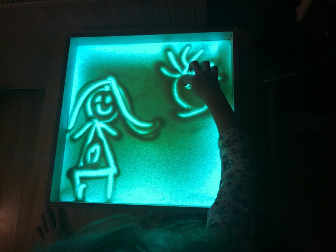 Personalized Medium Light Table for Sand Drawing. Montessori, Sensory ...