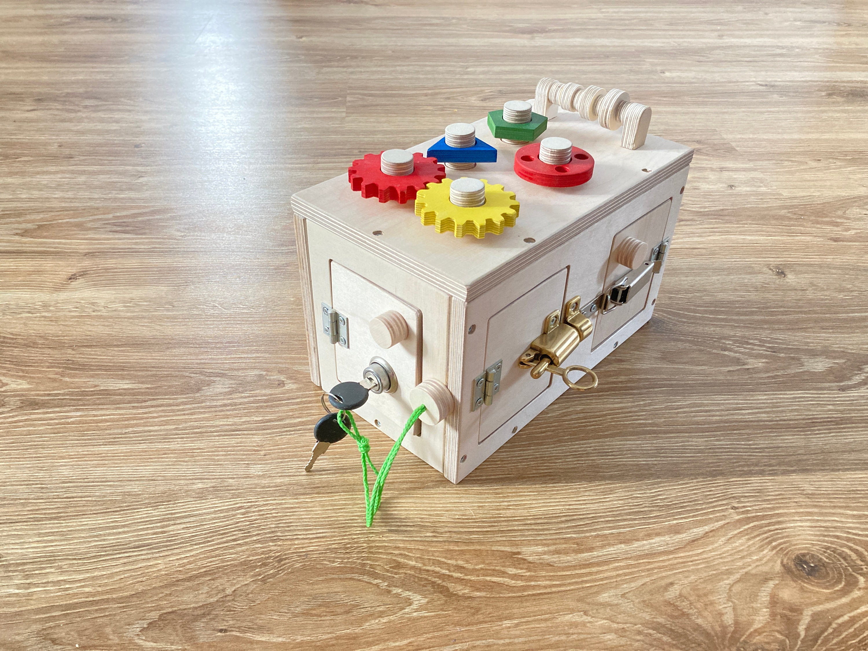 Busy Box Toy House Lock Box Sensory Activity Busyboard | Etsy