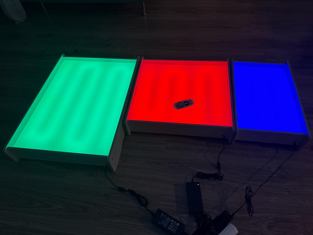 Light Table for Sand Drawing. Montessori, Sensory Play, Wooden Toy, LED ...