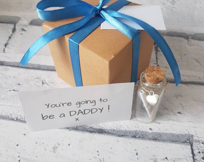 You're Going to Be a Daddy, Message in a Bottle, Personalised, Gift Box ...