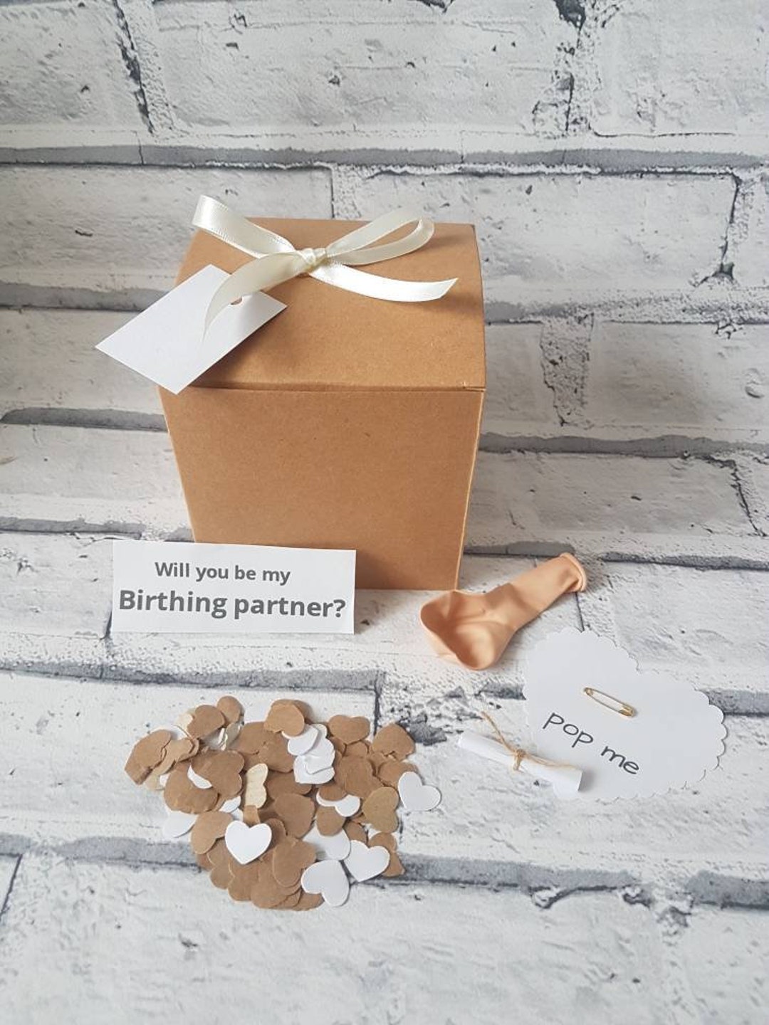 Will You Be My Birthing Partner, Pop the Balloon, Personalised Gift ...