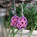 Electric Pink and Purple Seed Bead Pentacle Earrings - Etsy