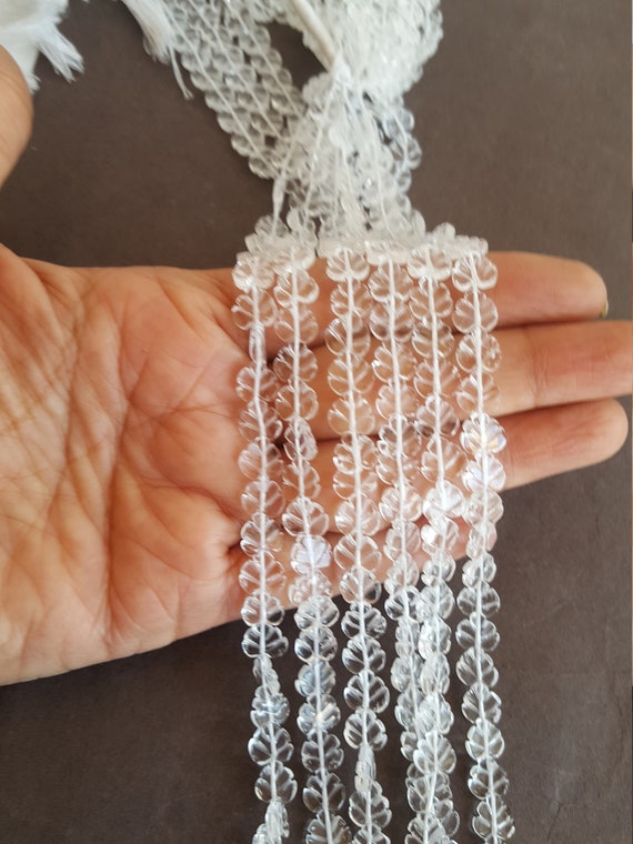 Newly Listed Natural Crystal Leaf Shape Beads - Etsy