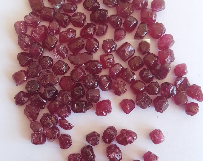 Precious Ruby Rough ~~~ Raw Ruby ~~ ~20 Pieces~~~6-7 MM~~~ Loose ...