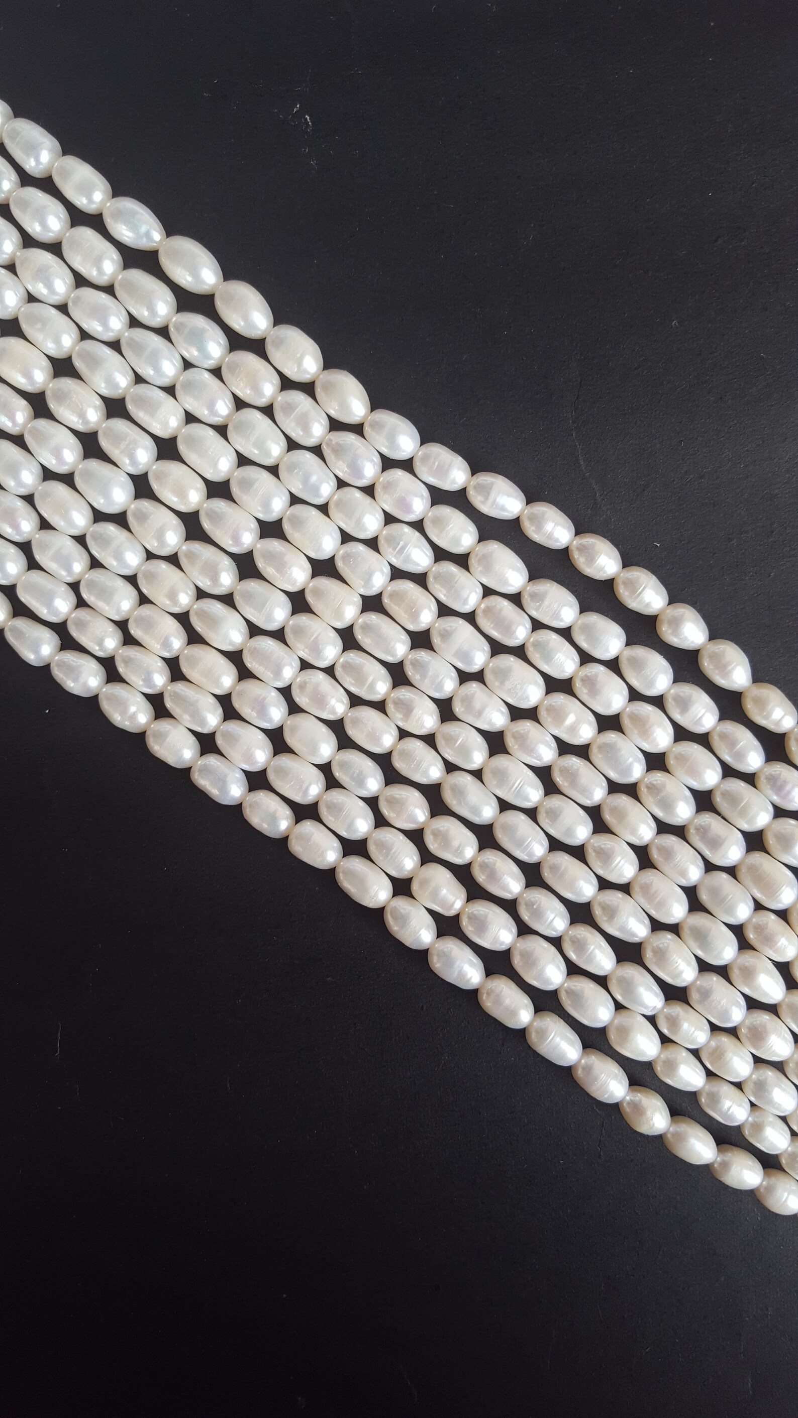 Newly Listed Natural Fresh Water Pearls 6 Mm rice Pearls Fancy Shape 1 ...