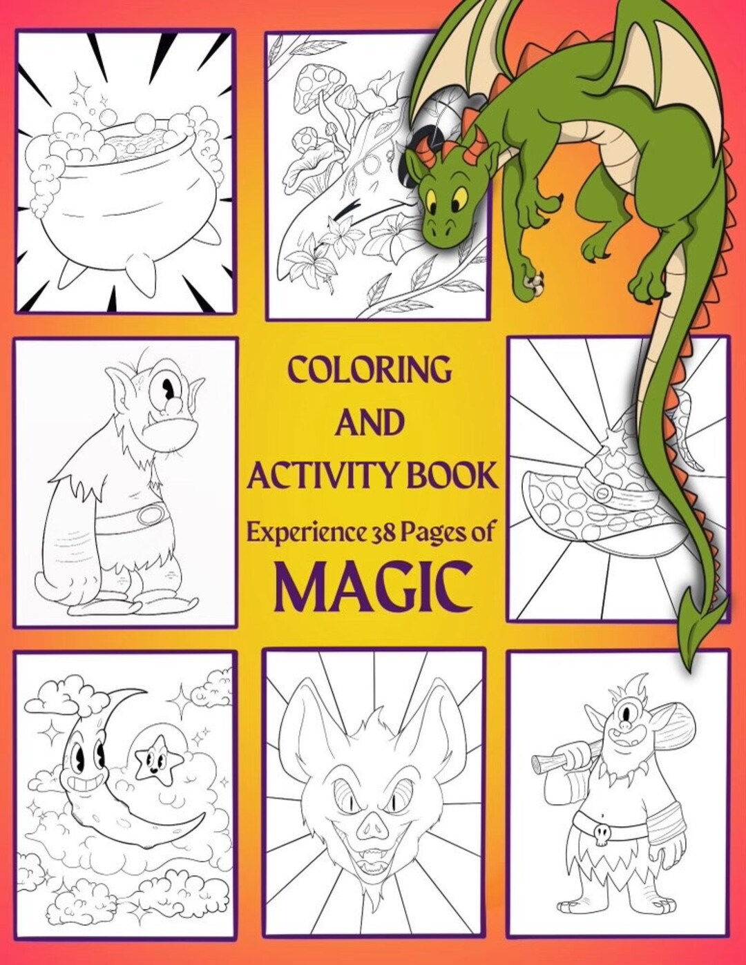 Wizard Theme Coloring Book by Kiss A Duck Art - Etsy