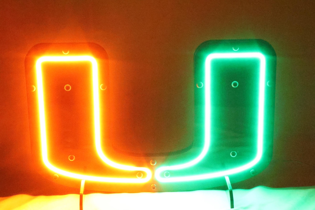 The U - University of Miami Neon LED Light - 15" X 10" - Etsy