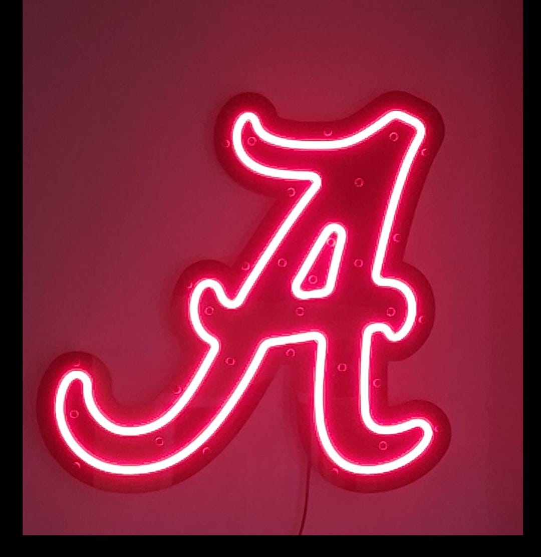 University of Alabama Neon LED Light Art Large 20 X 20.5 - Etsy