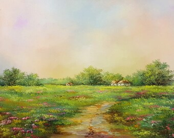 Countryside painting | Etsy
