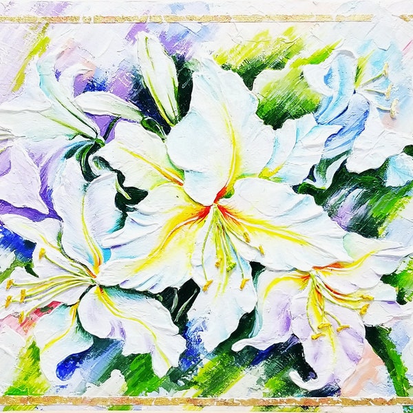 White Flower Oil Painting Canvas Wall Art - Etsy