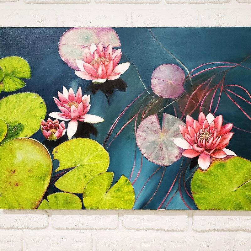 Lotus Painting - Etsy