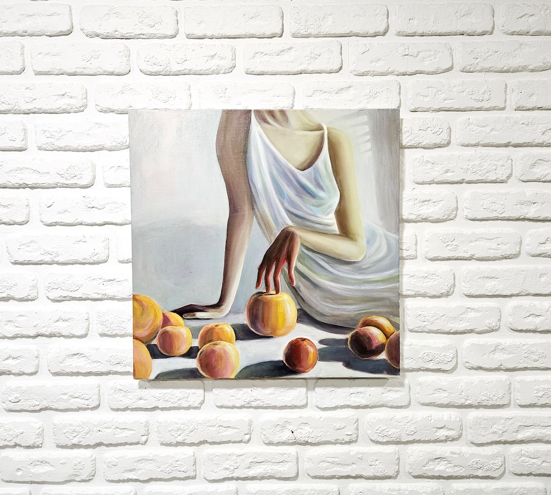 Original Painting of Woman Body, Abstract Lady Painting, Female ...