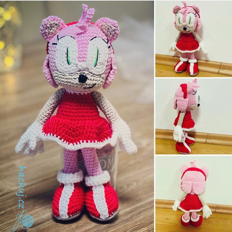 Pattern - Crochet Amy Rose (sonic the Hedgehog) - Etsy Australia