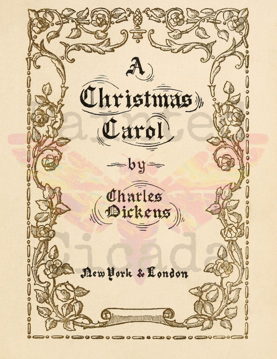 A Christmas Carol 1843 Cover Page Printable / Antique / Art | Etsy