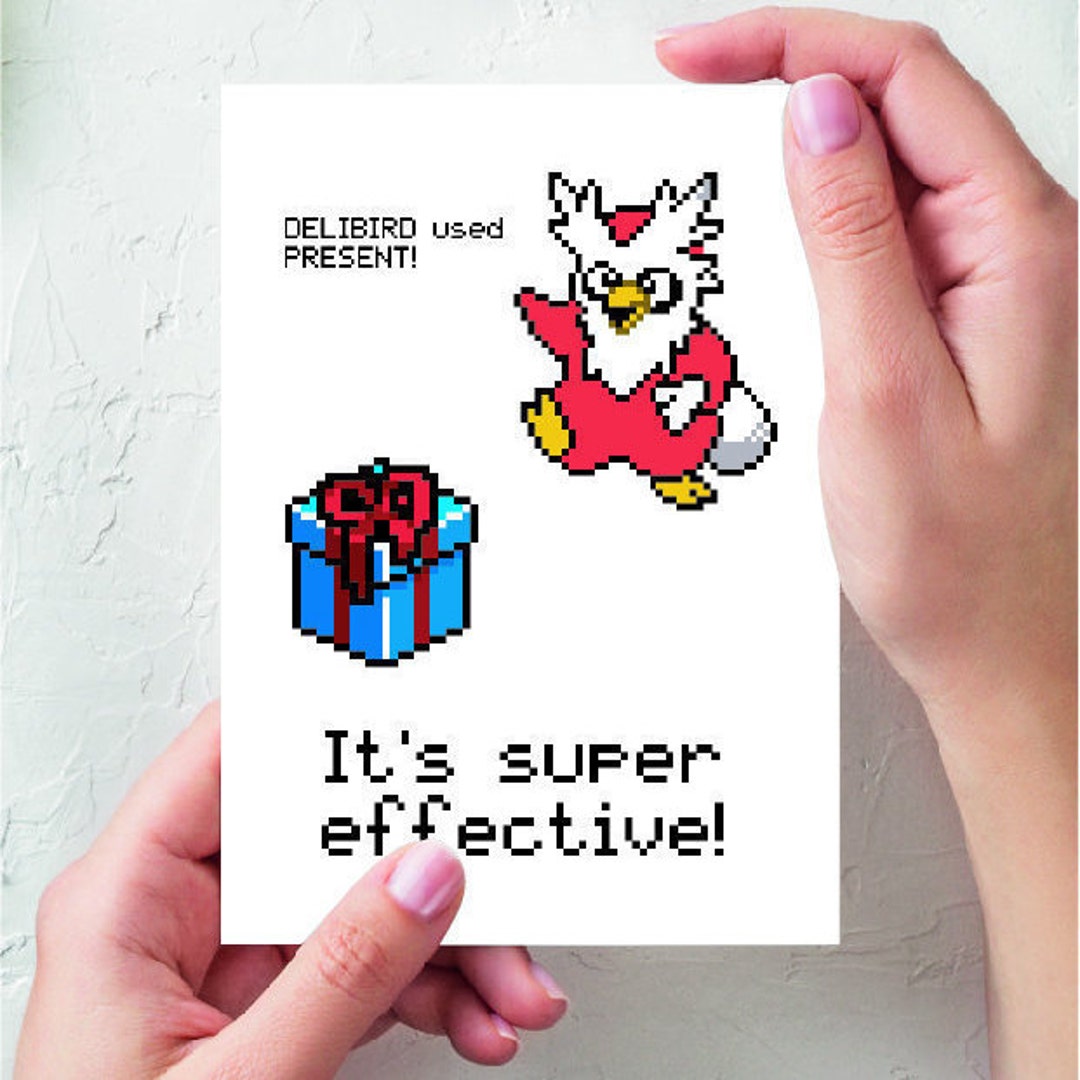 Delibird Present Pokemon // Greetings Card - Etsy UK