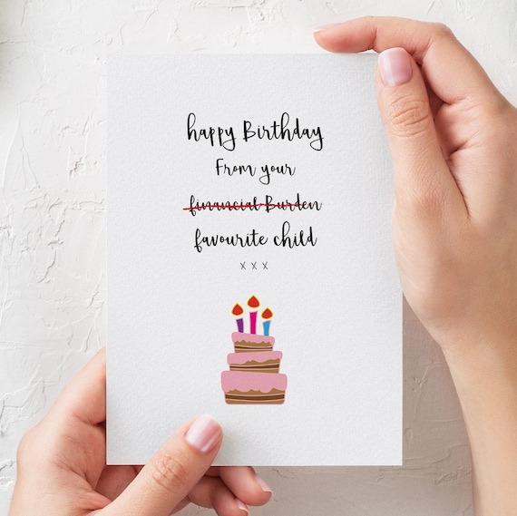 Digital Happy Birthday From Your Favorite Financial Burden A2 A7 Card ...