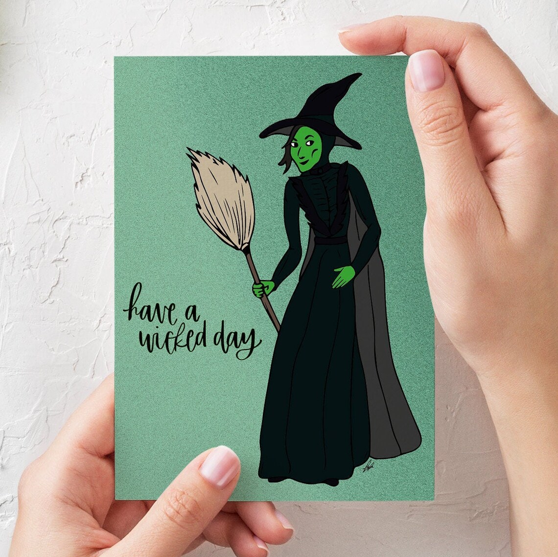 Wicked Witch 'have a Wicked Day' // Greetings Card - Etsy