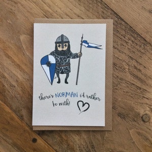 Norman - Pun Cartoon Invaders // Greetings Card - Etsy