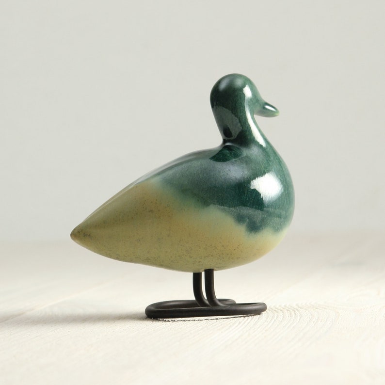 Decorative Ceramic Duck Small Colorful Bird Figurine Bird - Etsy