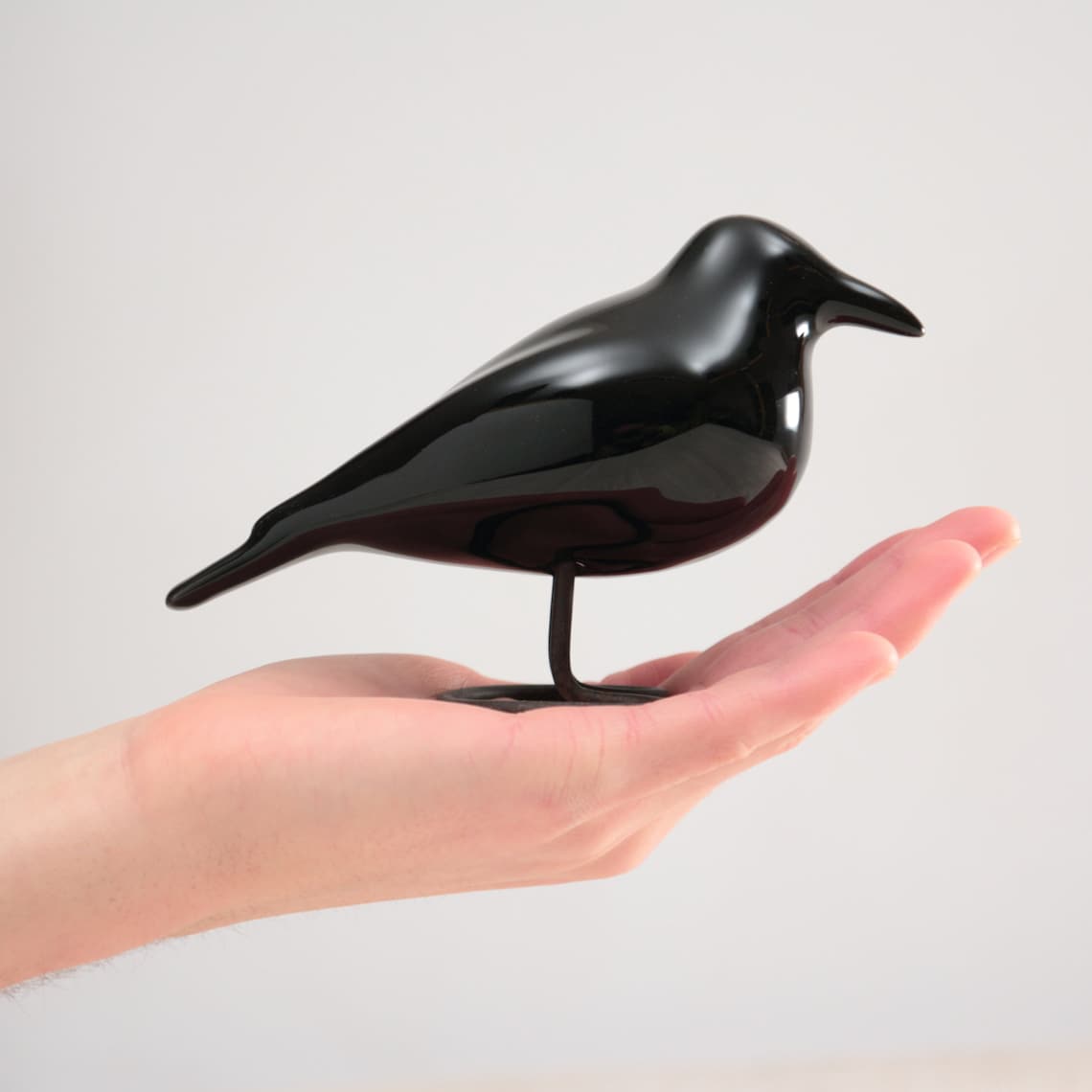 Black Raven Decorative Ceramic Bird Elegant Bird Figurine - Etsy