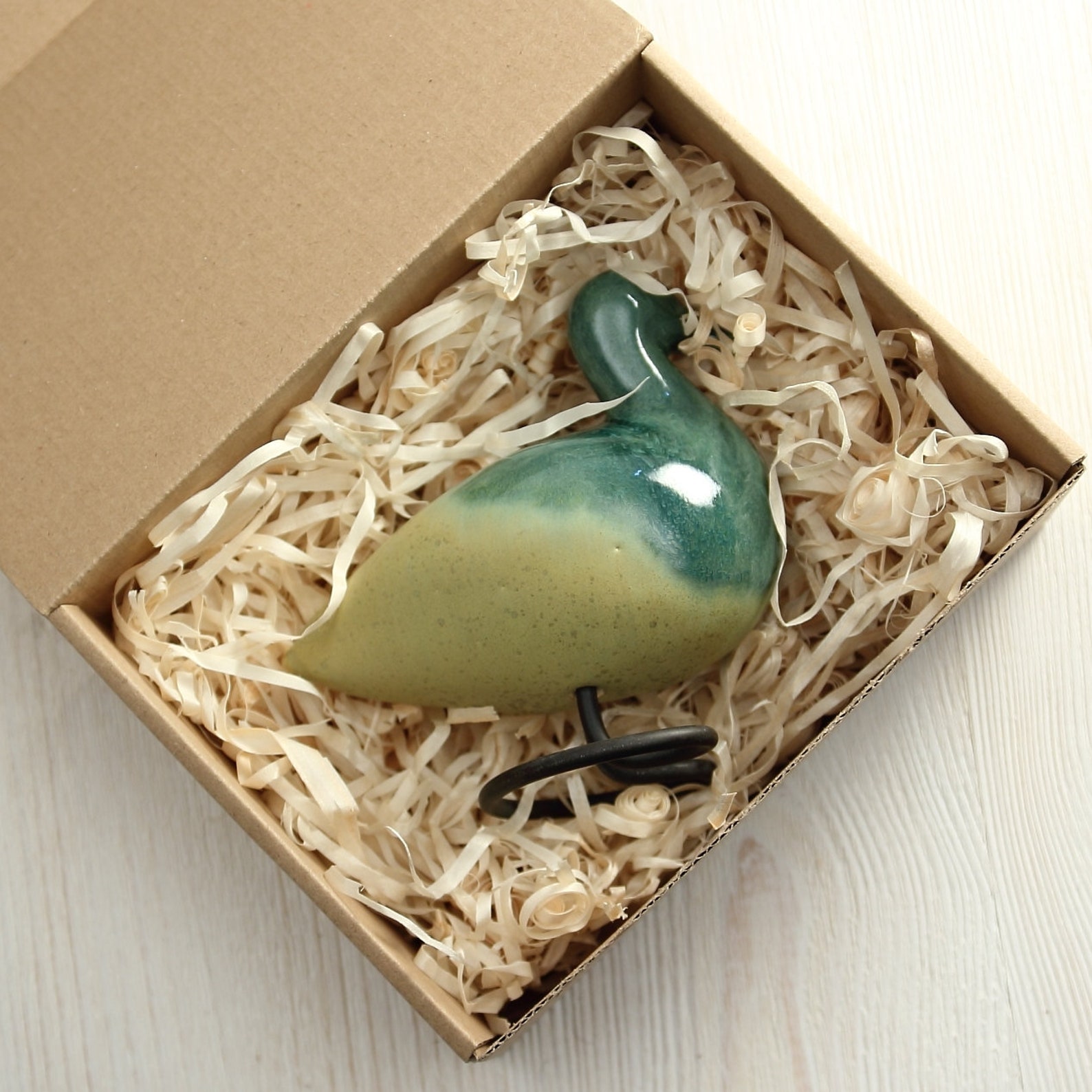 Decorative Ceramic Duck Small Colorful Bird Figurine Bird - Etsy