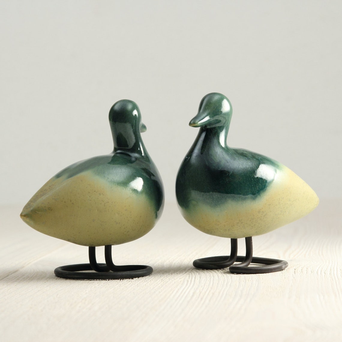 Decorative Ceramic Duck Small Colorful Bird Figurine Bird - Etsy