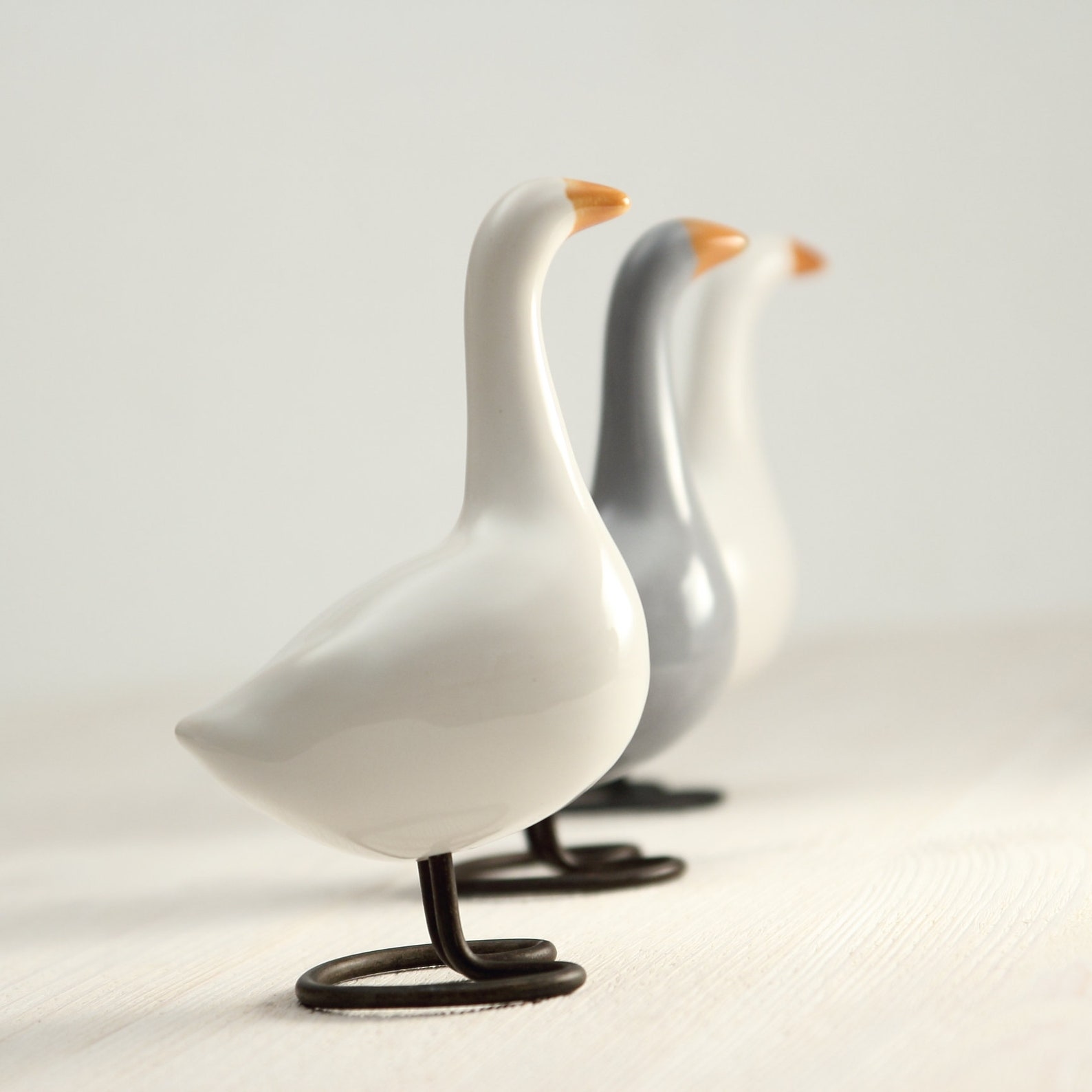 Decorative Ceramic Goose White Handmade Bird Country Decor - Etsy