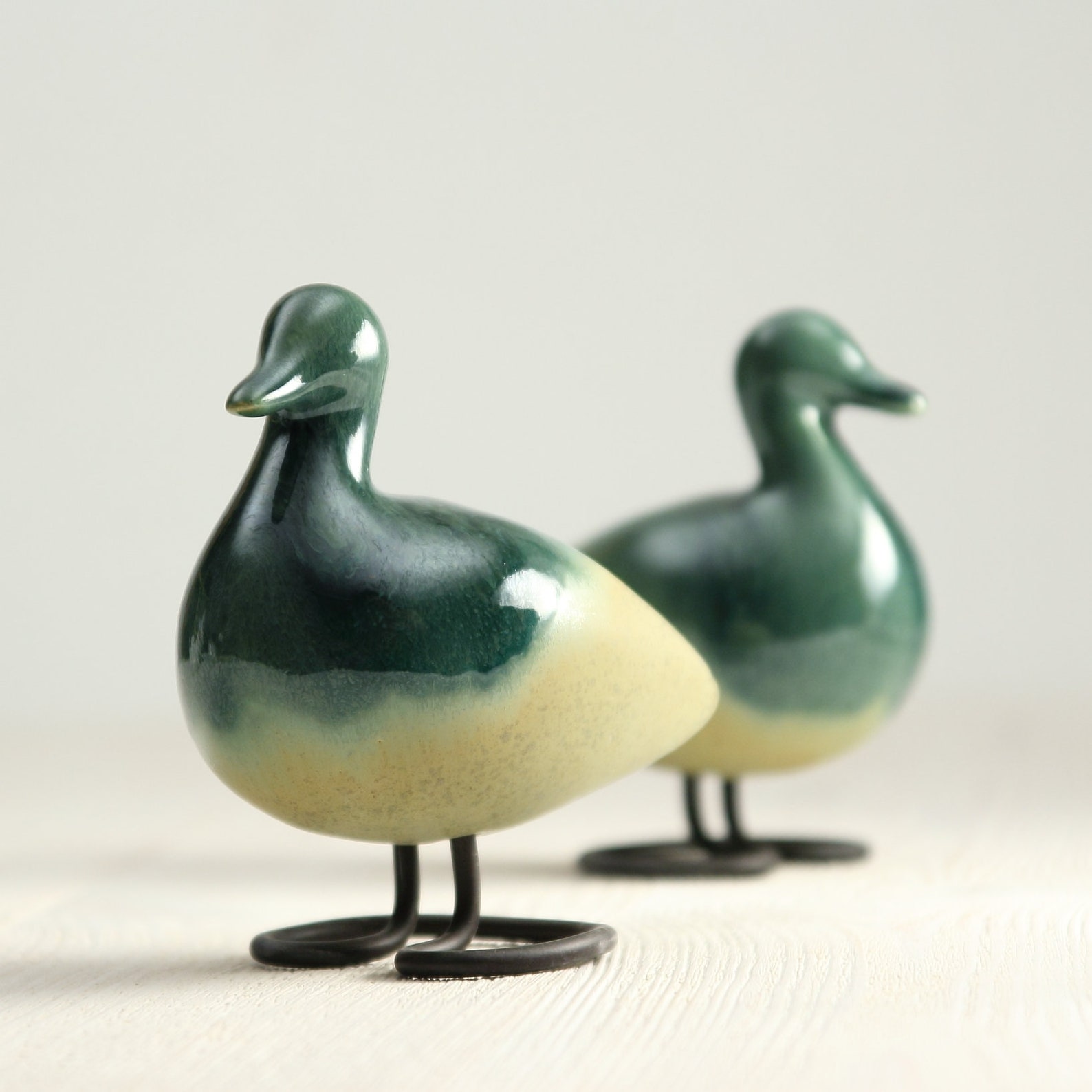 Decorative Ceramic Duck Small Colorful Bird Figurine Bird - Etsy