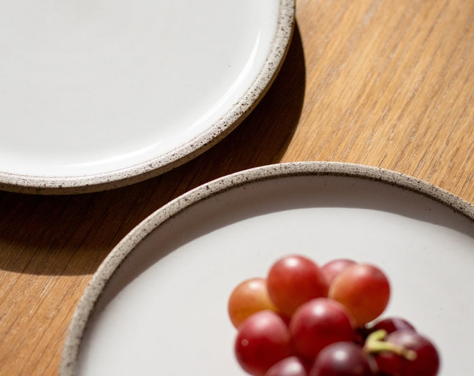 2 Ceramic Plates | Set of Two Handmade Pottery Plates | Dessert Plates ...