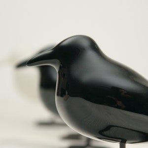 Black Raven | Decorative Ceramic Bird | Elegant Bird Figurine - Etsy