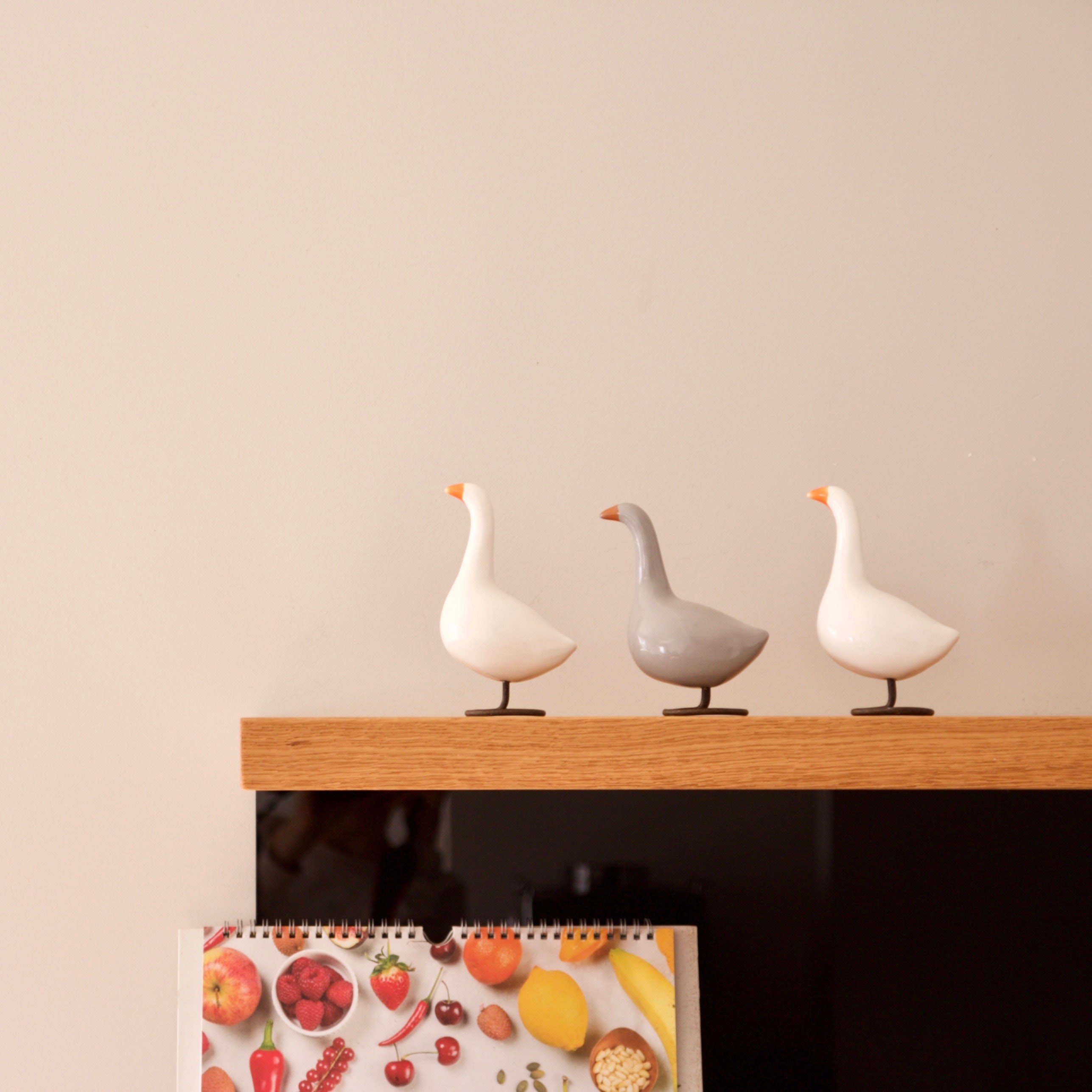 Decorative Ceramic Goose White Handmade Bird Country Decor | Etsy