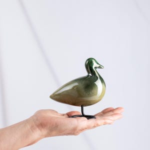Decorative Ceramic Duck | Small Colorful Bird Figurine | Bird Decor - Etsy
