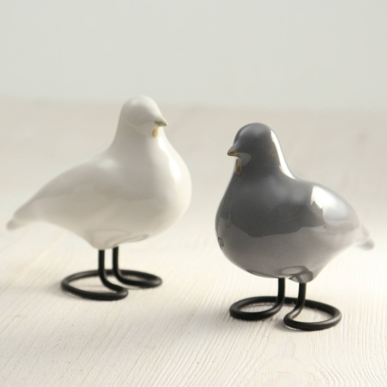 Gray Ceramic Dove Handmade Decorative Bird Small Pigeon | Etsy