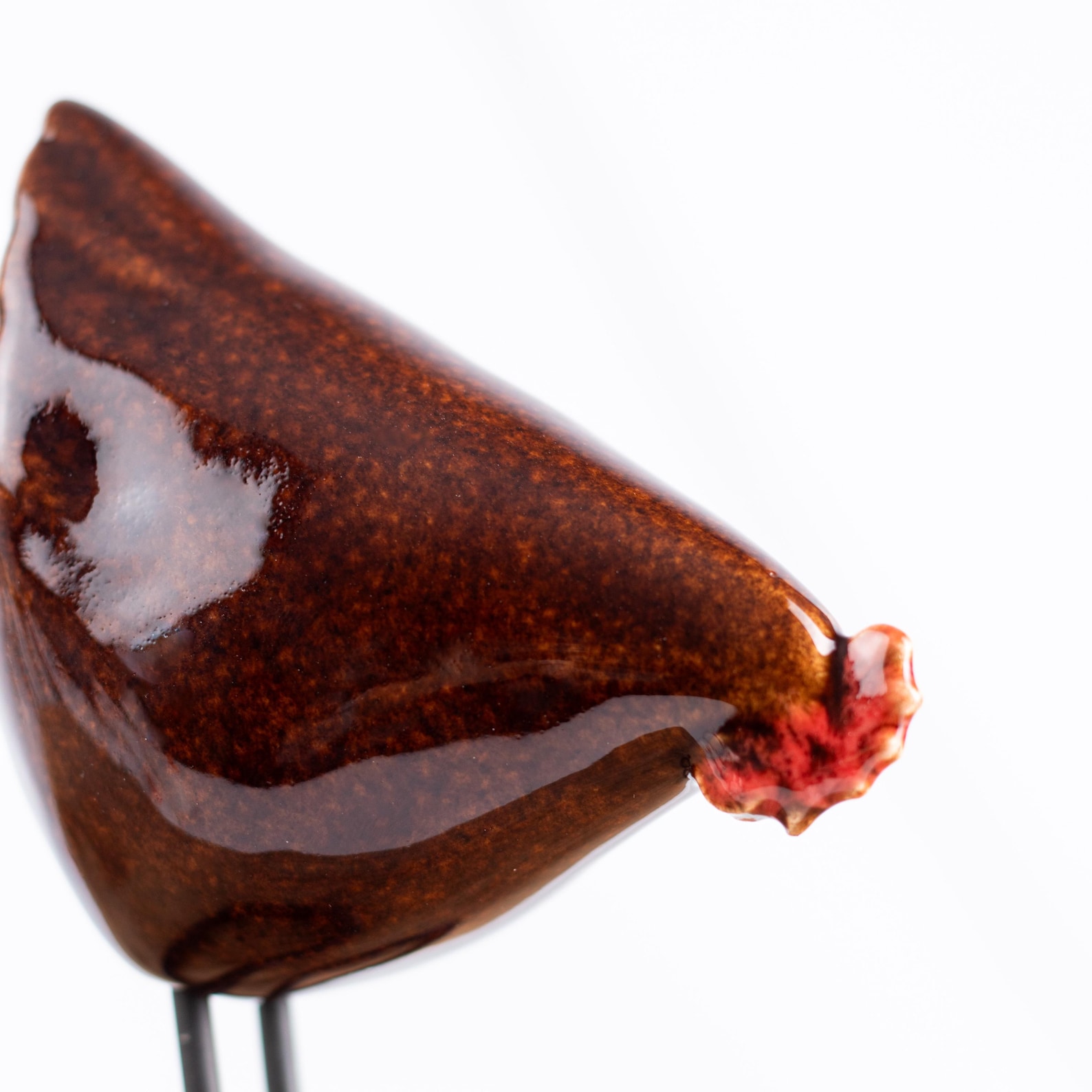 Brown Ceramic Chicken | Decorative Hen Figurine | Country Decor - Etsy ...