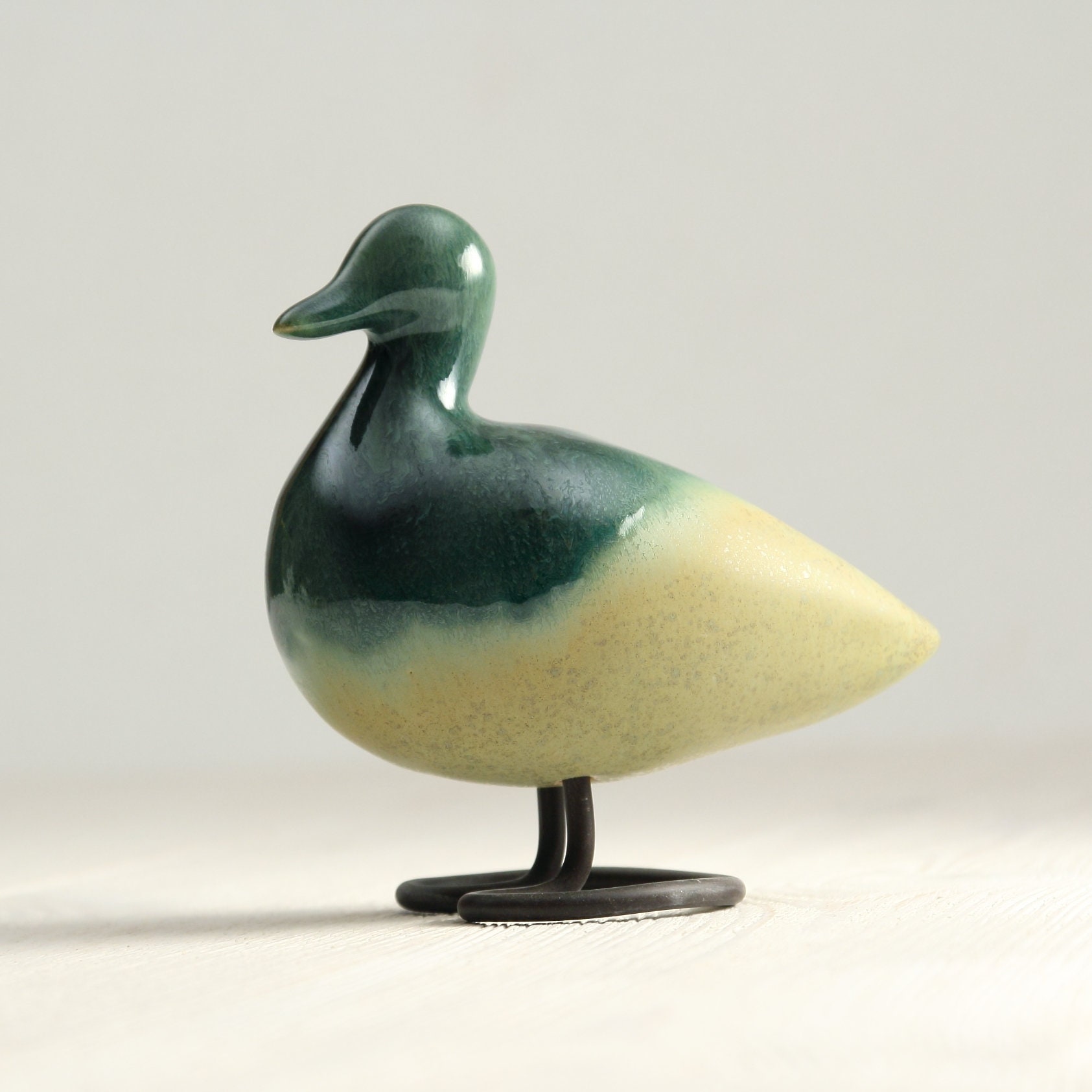 Decorative Ceramic Duck Small Colorful Bird Figurine Bird | Etsy