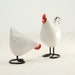 White Ceramic Chicken Decorative Hen Figurine Small - Etsy