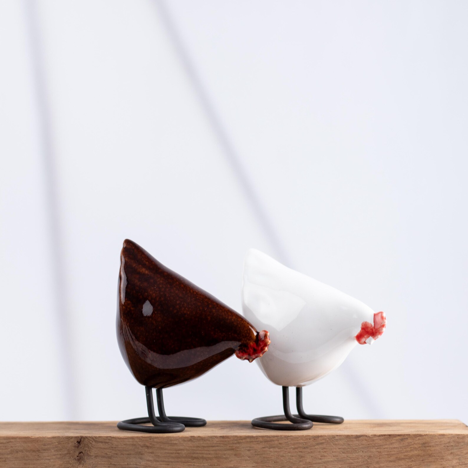 Brown Ceramic Chicken | Decorative Hen Figurine | Country Decor - Etsy ...