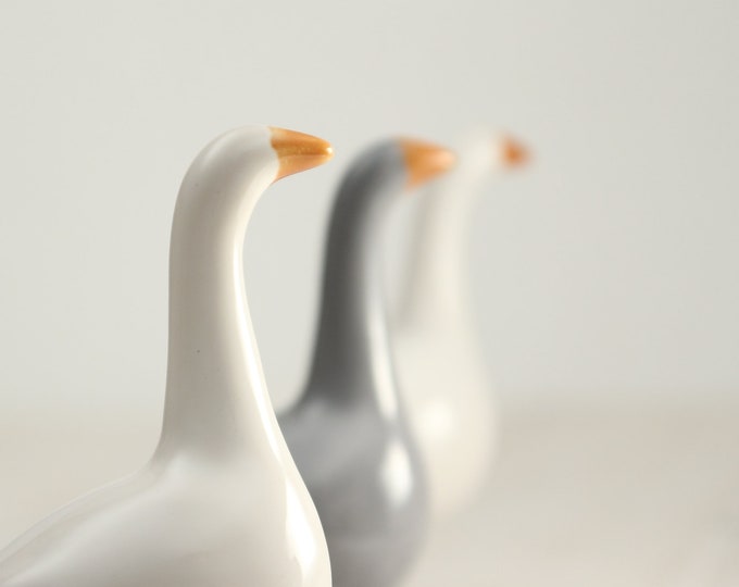 Decorative Ceramic Goose White Handmade Bird Country Decor - Etsy