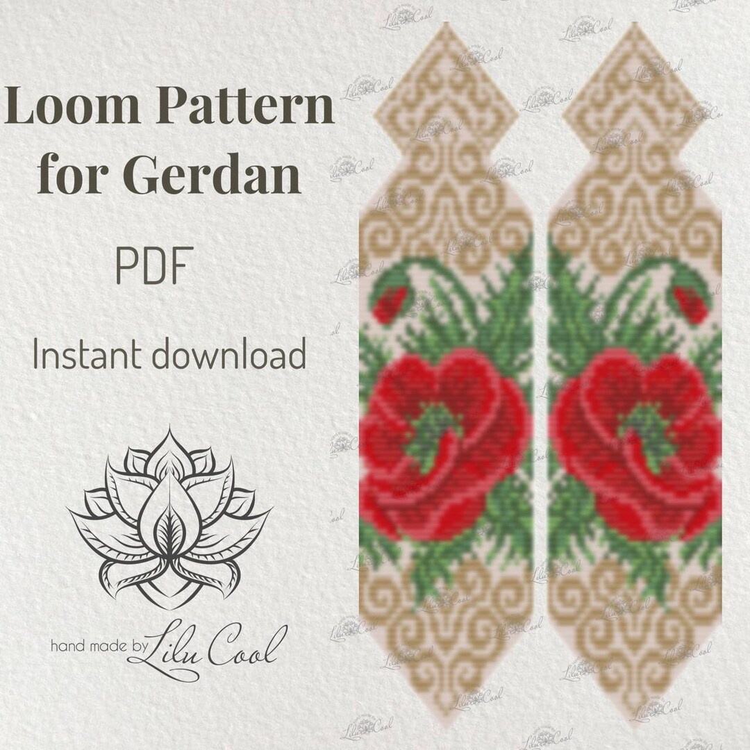 Gerdan Pattern, Pattern in Pdf, Loom Pattern, DIY Beading, Bead Loom ...