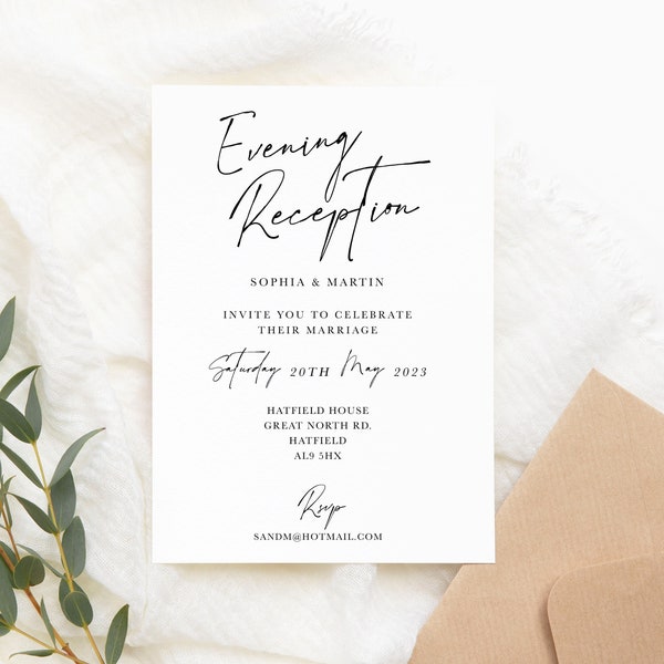 Evening Wedding Invitations - Etsy UK