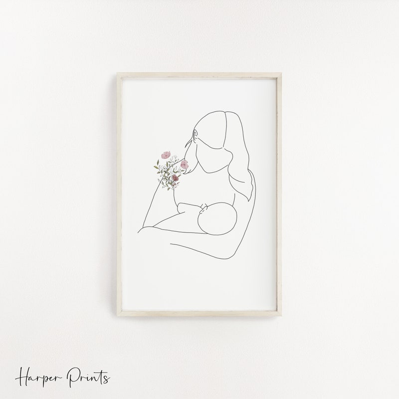 Breastfeeding Line Print - Etsy UK