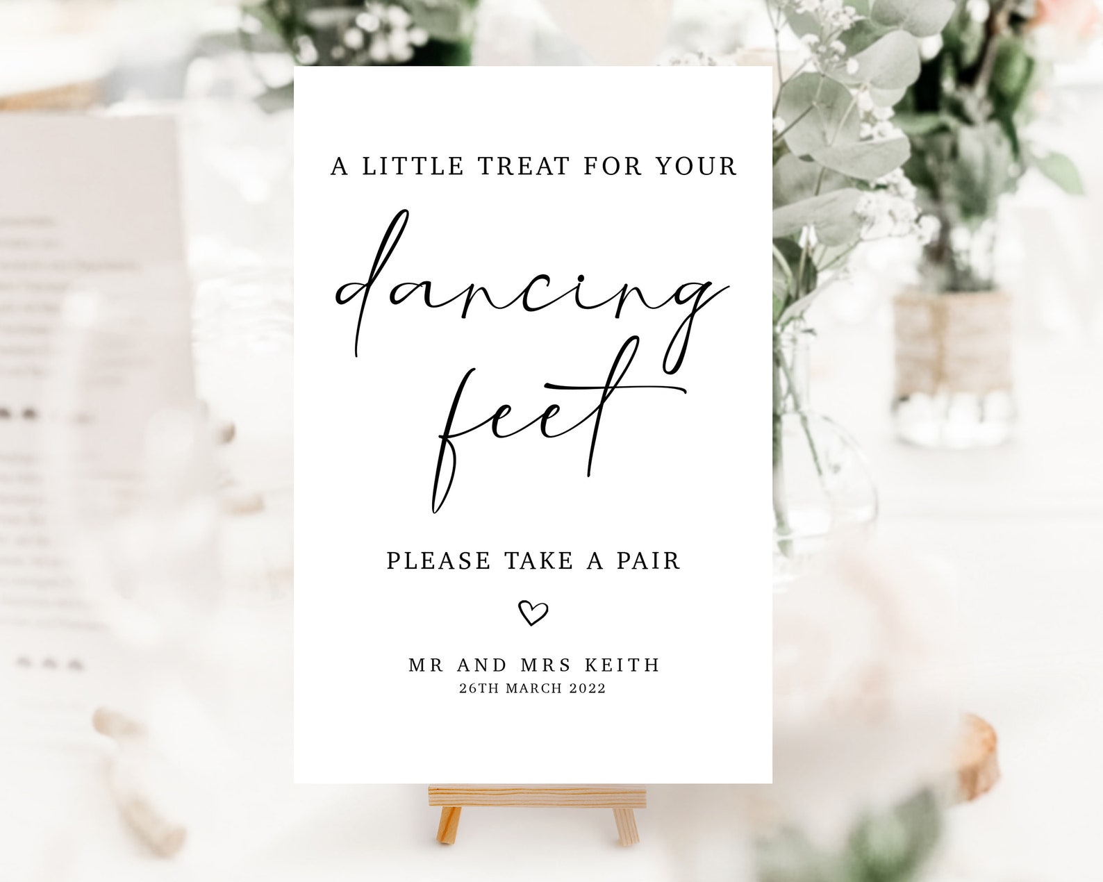 LUX Wedding Sign Little Treat for Your Dancing Feet Wedding - Etsy